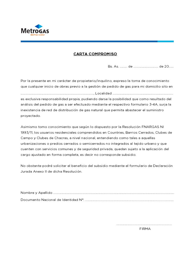 Carta-Compromiso Editable | PDF