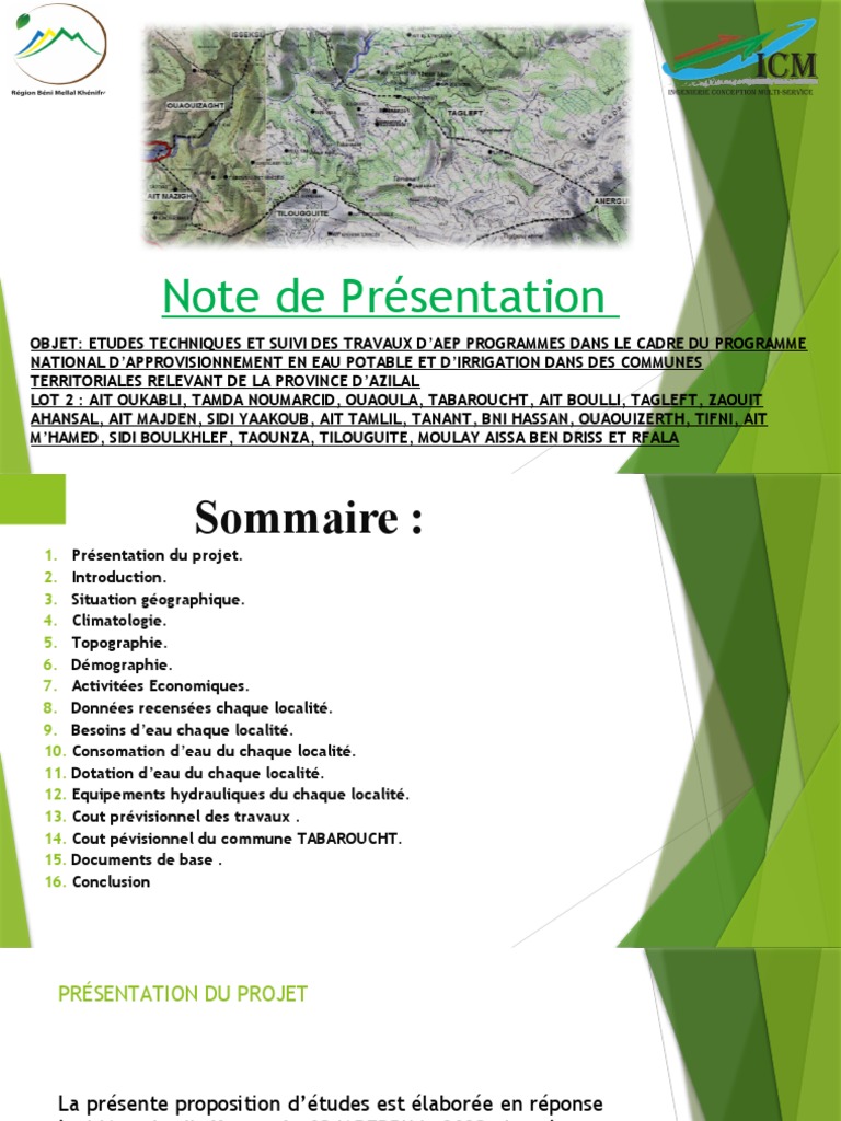 Note de Présentation | PDF | Montagnes | Géographie physique