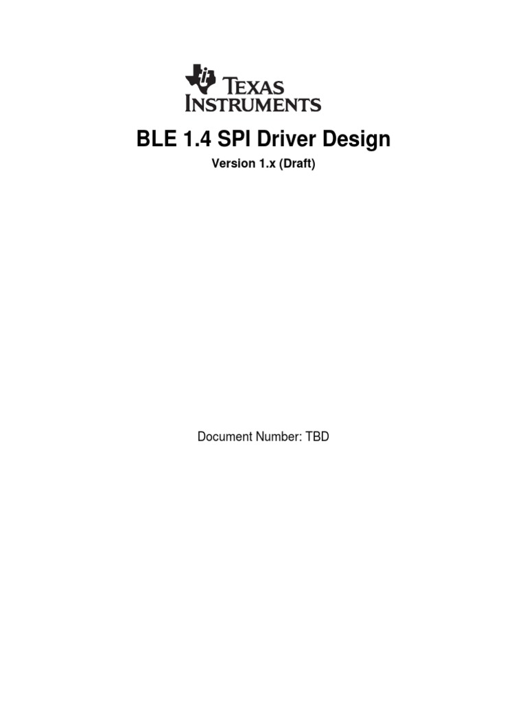 3583.BLE SPI Driver Design External | PDF | Physical Layer Protocols ...