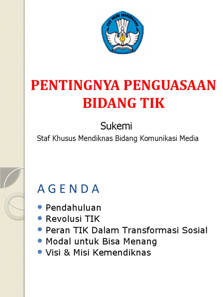 Pentingnya Penguasaan Bidang TIK - Sukemi, Staf Khusus Mendiknas Bidang Komunikasi Media | PDF
