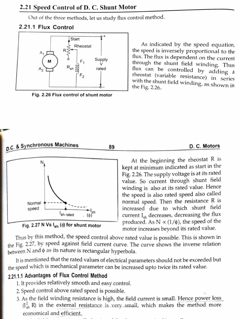 Unit1 - Speed Control Methods of DC Motor | PDF | Electric Motor ...