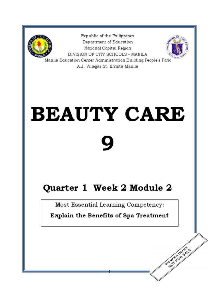 BEAUTY-CARE-9 Q1 W2 Mod2 | PDF | Massage | Spa