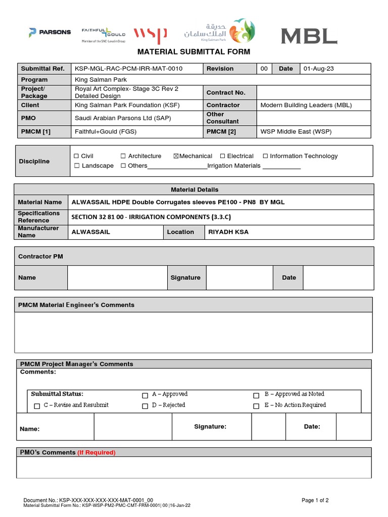 KSP MGL Rac PCM Irr Mat 0010 00 | PDF | Pipe (Fluid Conveyance ...