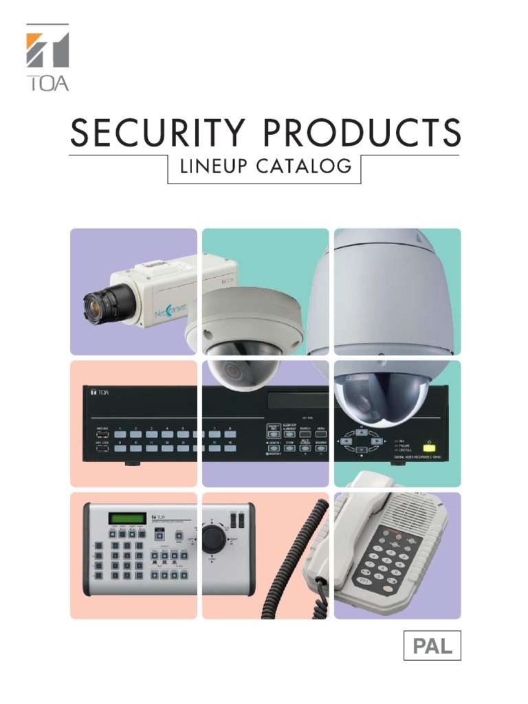 TOA CCTV Product Catalogue PAL 2007 | PDF | Digital Video Recorder | Camera