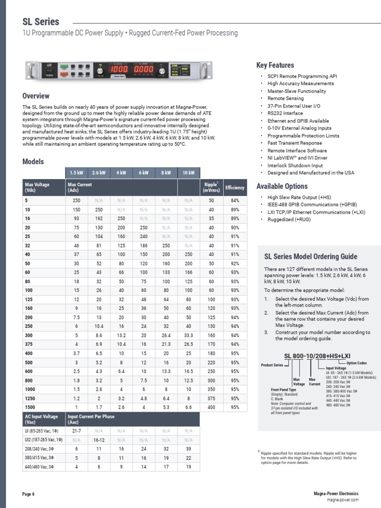 Datasheet SL 4.5.0 | PDF | Power Supply | Capacitor