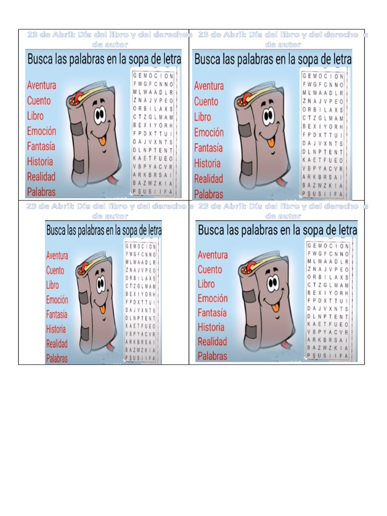 4º-Sopa de Letra | PDF
