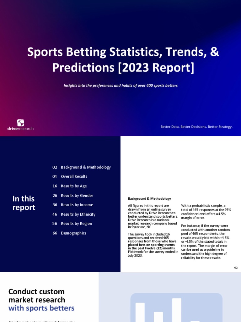 Sports Betting Survey 2023 | PDF | Survey Methodology | Gambling