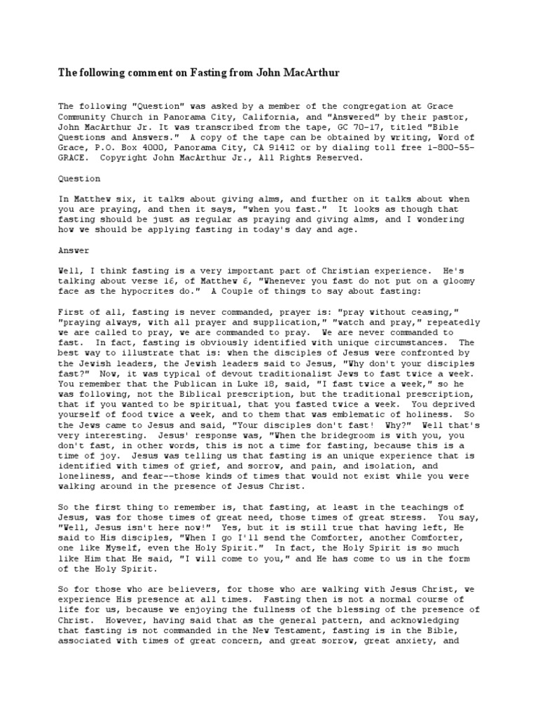 El Ayuno | Download Free PDF | Jesus | Prayer El Ayuno | Download Free PDF | Jesus | Prayer