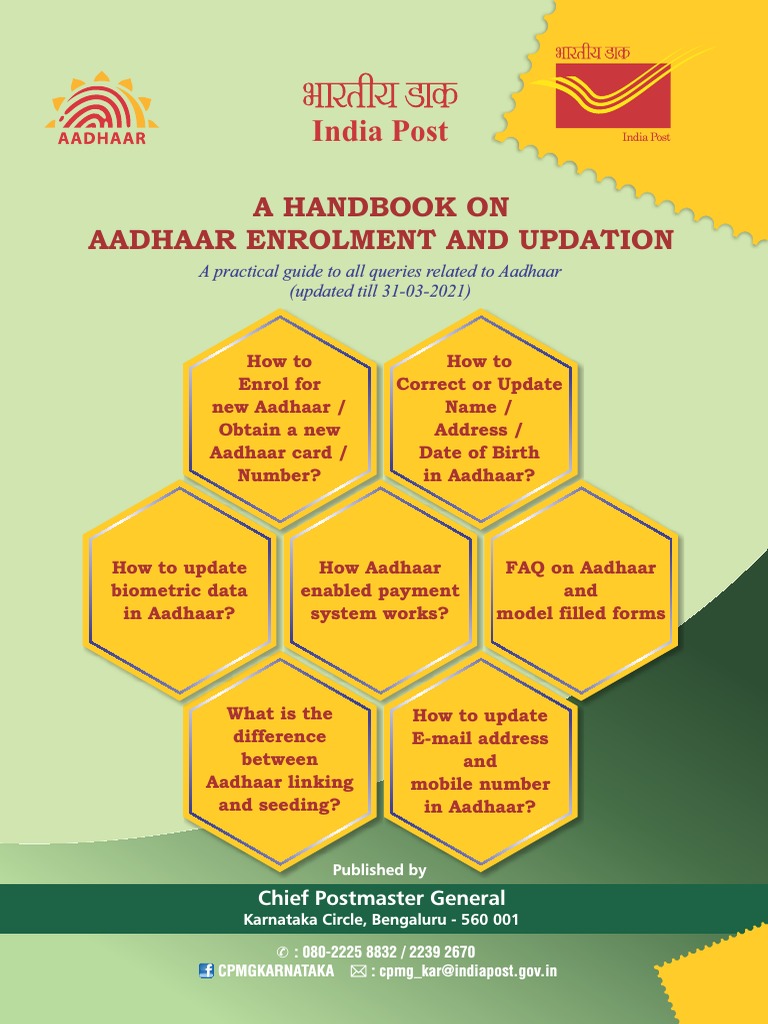 Aadhaar Handbook Edition | PDF | Identity Document | Biometrics