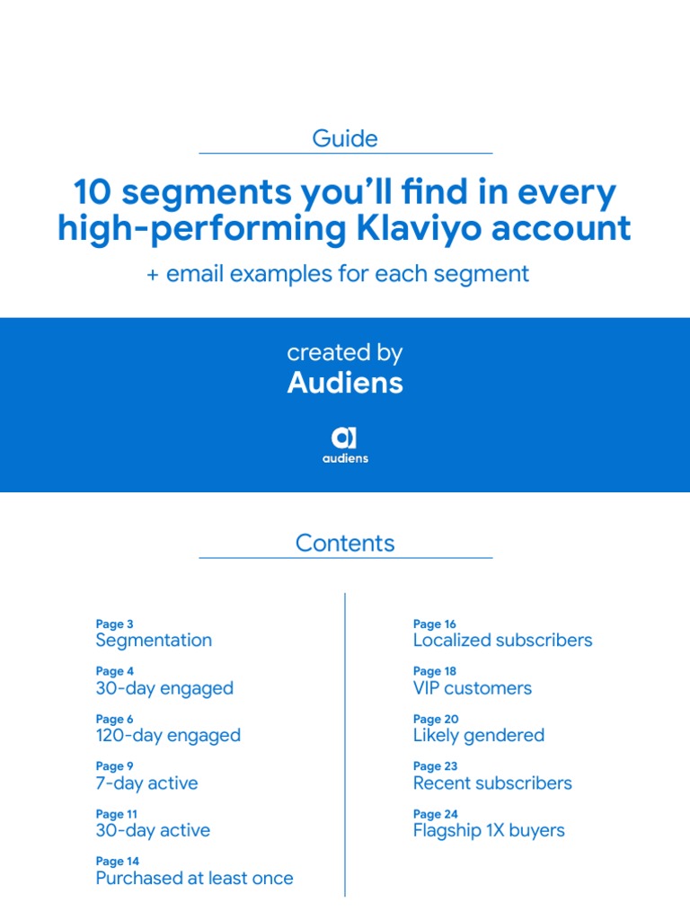 Guide Klaviyo Segments v2 | PDF | Marketing | Business