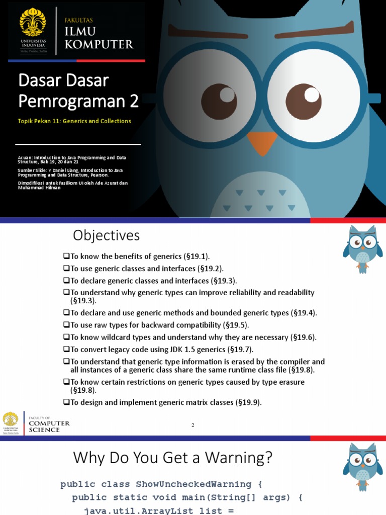 DDP2-Pekan10-Generics and Collections | PDF | Class (Computer Programming) | Method (Computer ...