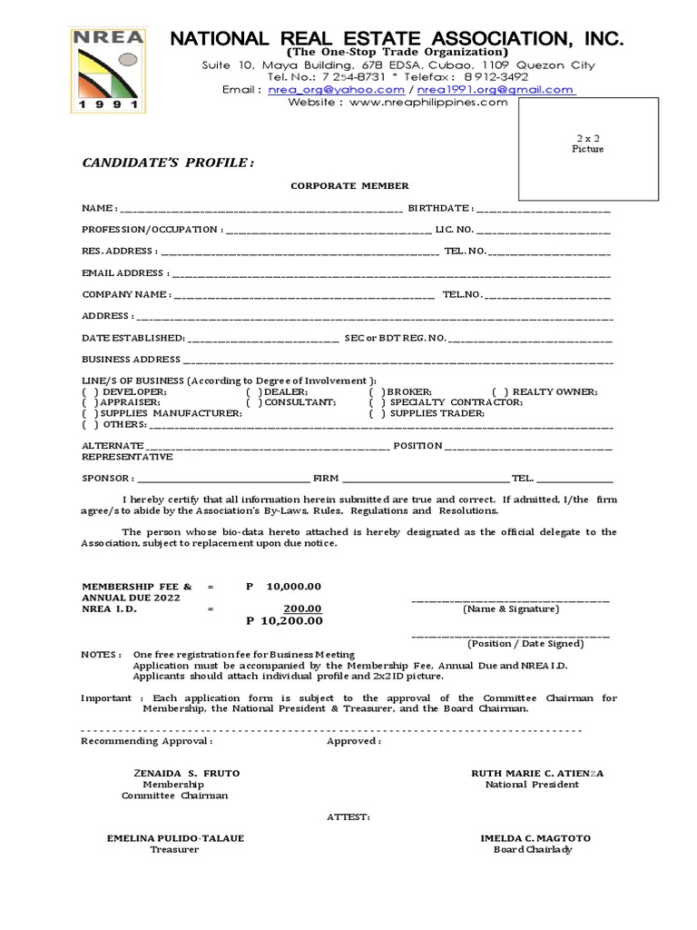 1 Membership Application Form ( CORPORATE ) | PDF | Business | Economies