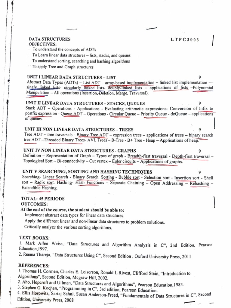Data Structure - UNIT 1 | PDF