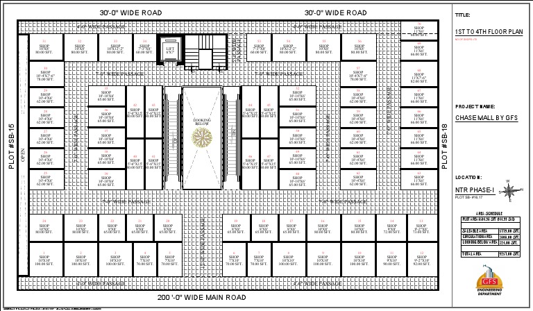1st To 4th Floor Plan (Chase Mall by Gfs. NTR Phase-1 #944.00 Syd) | PDF