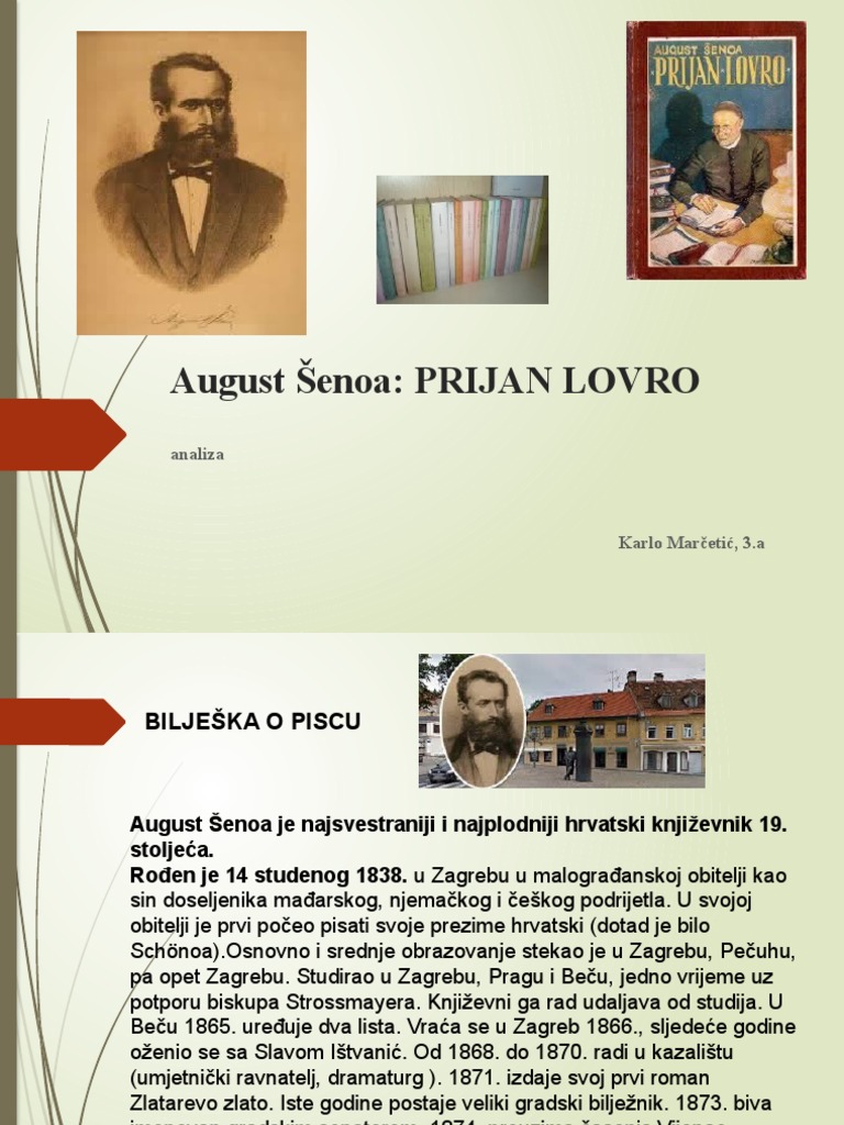 August Šenoa - PRIJAN LOVRO | PDF