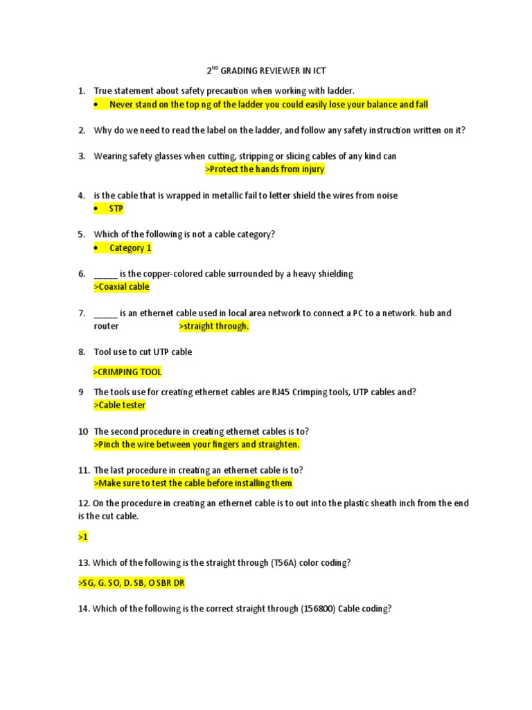 2nd Grading Reviewer in Ict | PDF | Ip Address | Computer Network