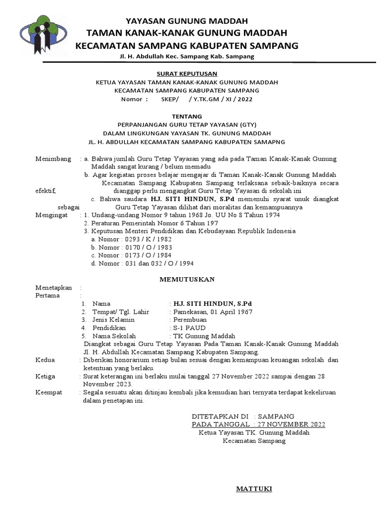 SK Yayasan Gunung Maddah | PDF