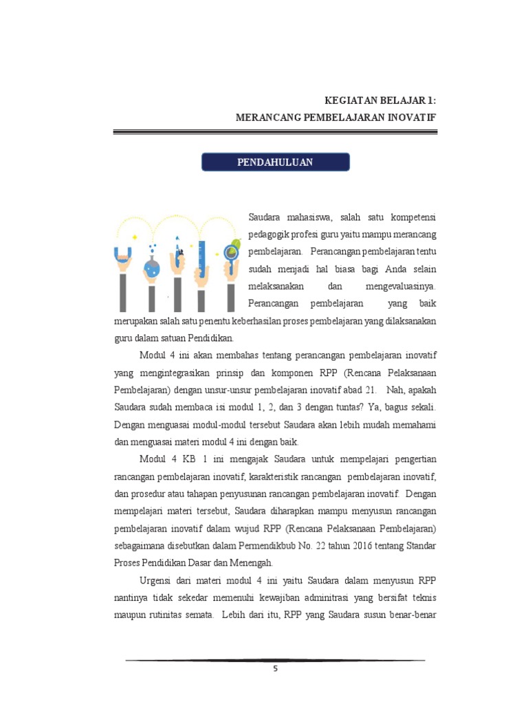 Kegiatan Belajar 1 - Merancang Pembelajaran Inovatif | PDF