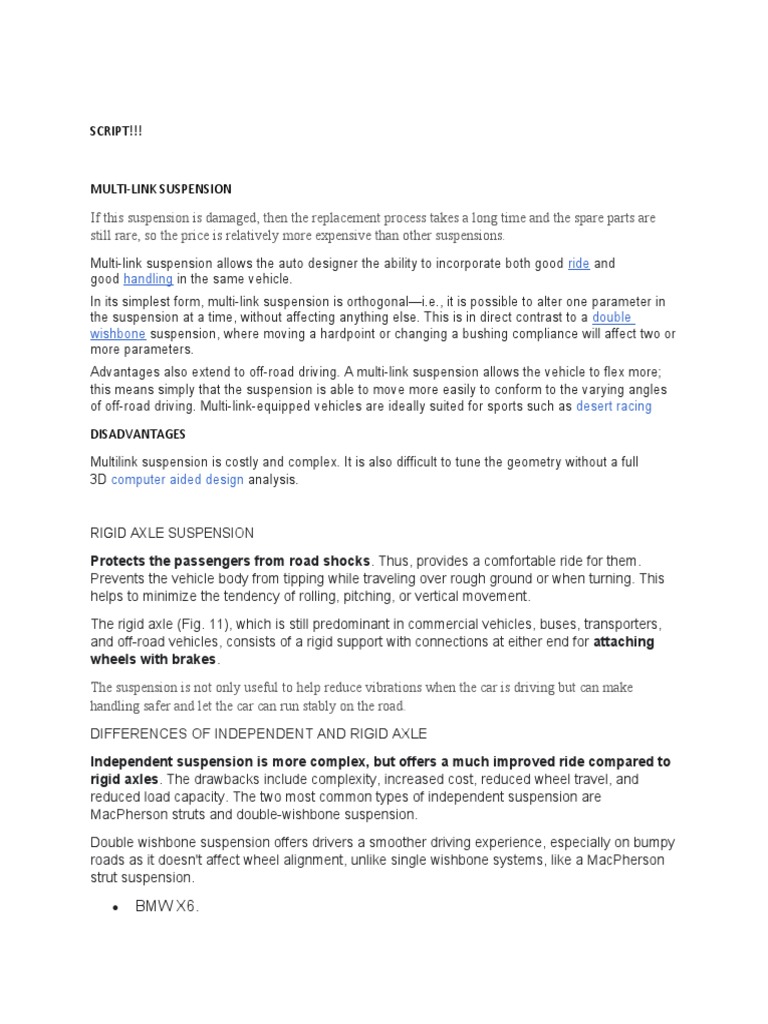 Script Automotive | PDF | Transport | Vehicles