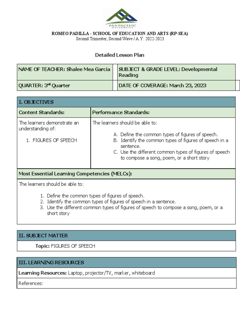 Figures of Speech DLP | PDF | Learning | Cognitive Science