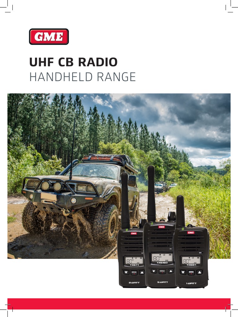 GME UHF CB Handheld Radios Overview | PDF | Battery Charger | Radio