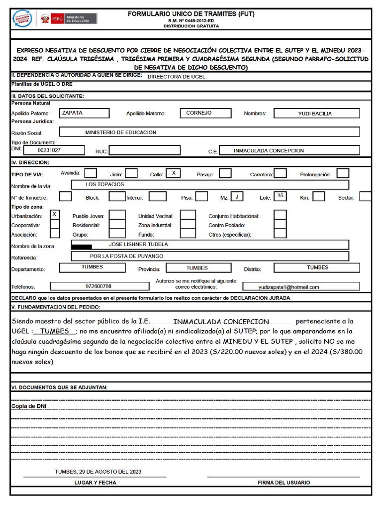 Fut para Imprimir y Llenar | PDF