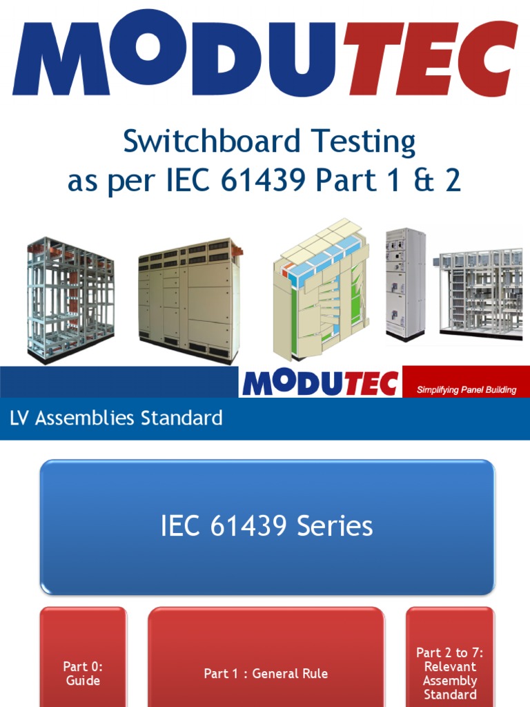 MODUTEC IEC 61439 Presentation | PDF | Insulator (Electricity) | Electrical Conductor