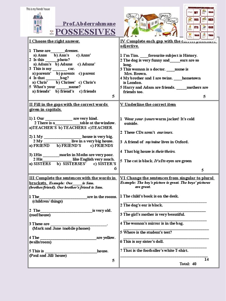 Possessives-Grammar KIDS | PDF | Language Mechanics | Linguistic Typology