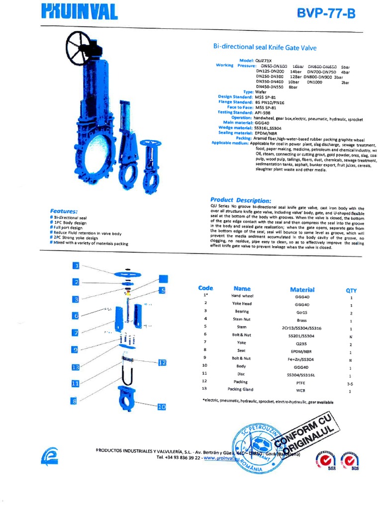 Vana Sertar Cutit - Proinval-2-13 | PDF