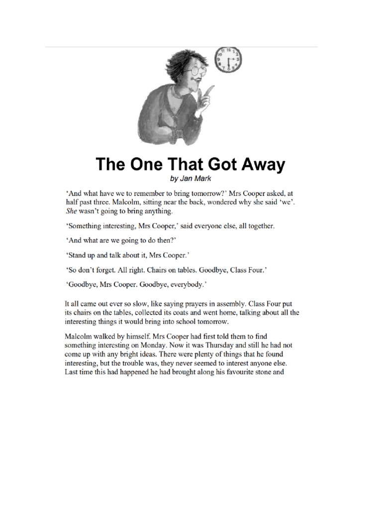 Reading-Comprehension-The-One-That-Got-Away - COMPREHENSION WITH ...