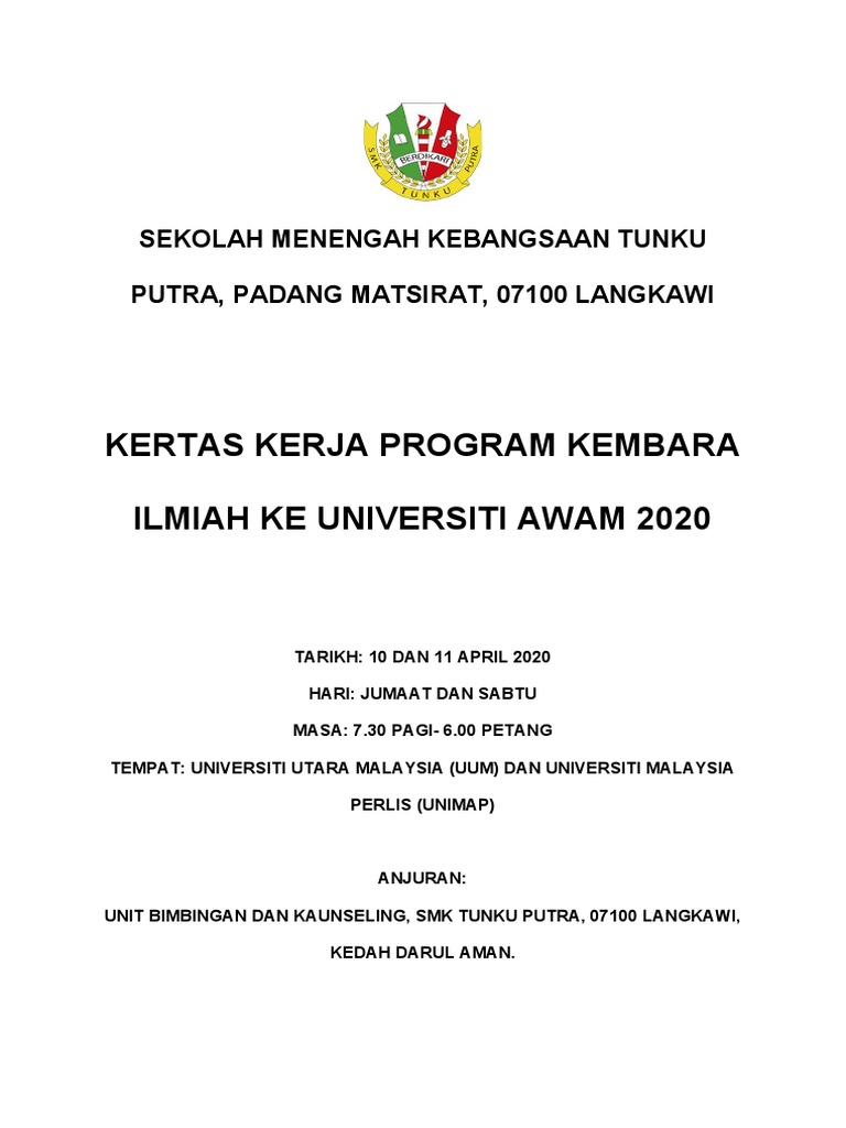 Kembara Ilmiah Uum Unimap | PDF