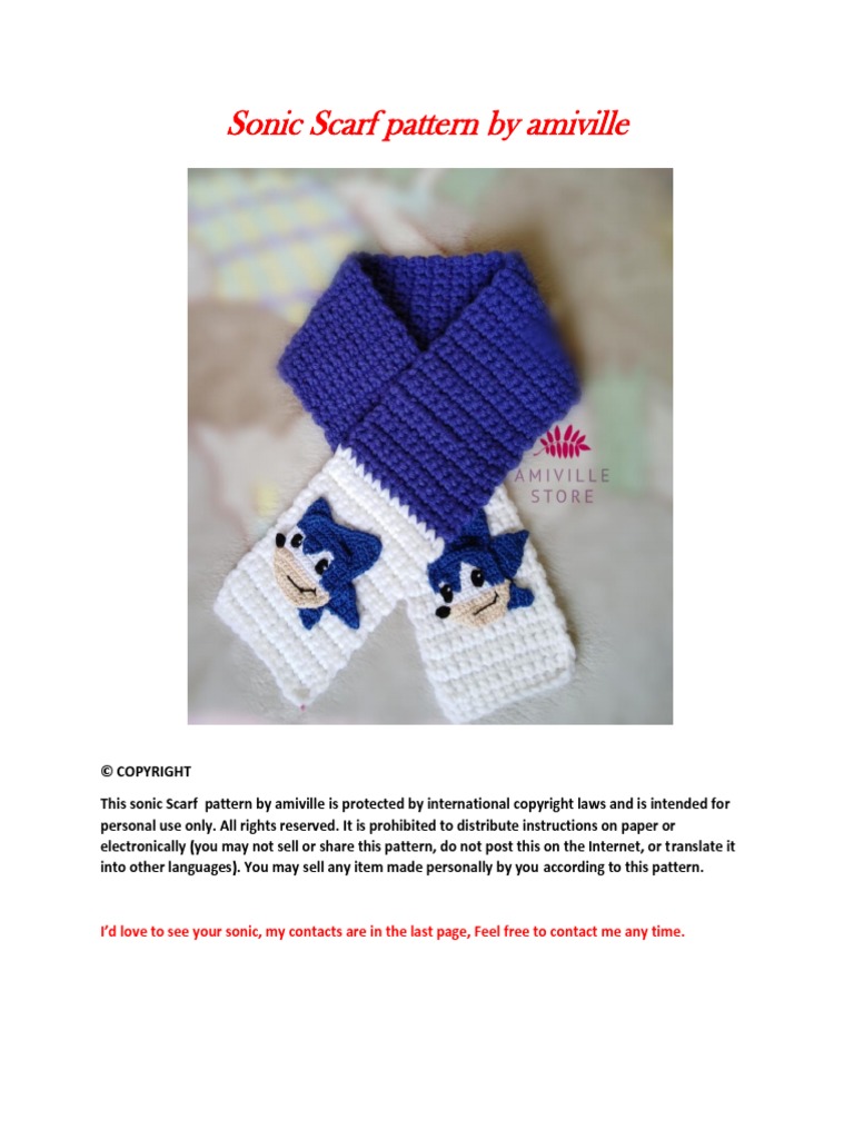 Sonic Scarf | PDF | Yarn | Crochet