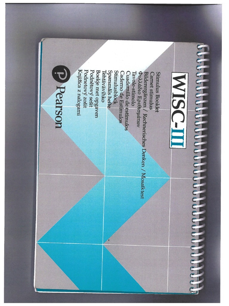 WISC Caderno de Estímulos - Complemento Figuras 1-15 | PDF