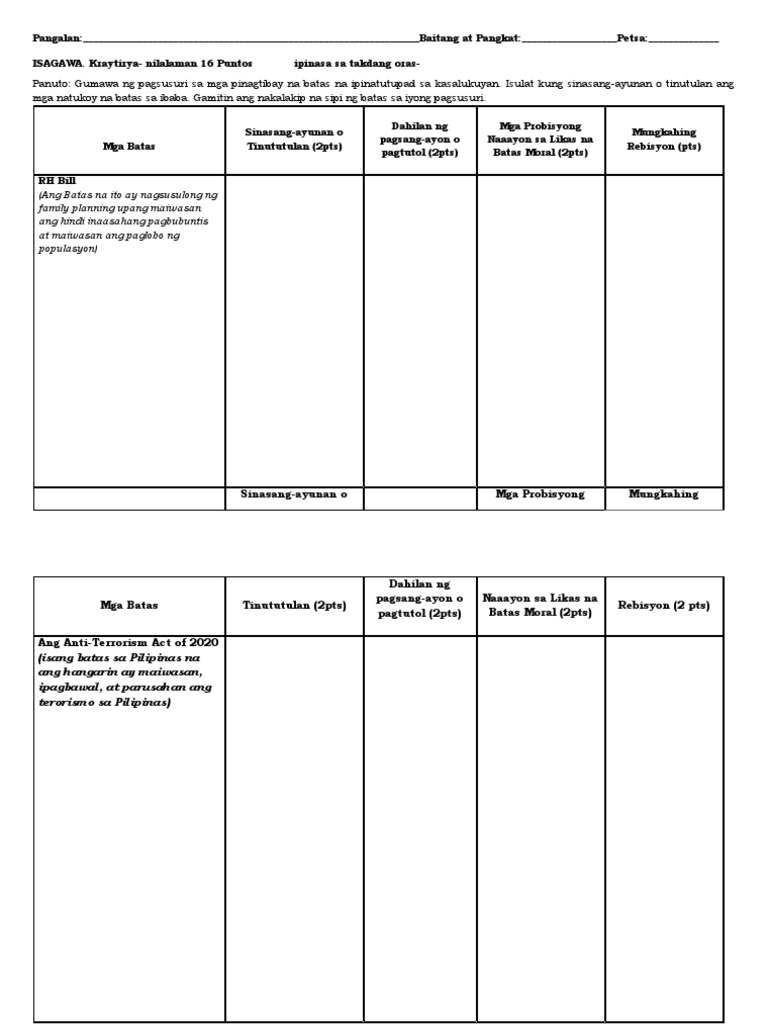 RH Bill Terrorism Act | PDF