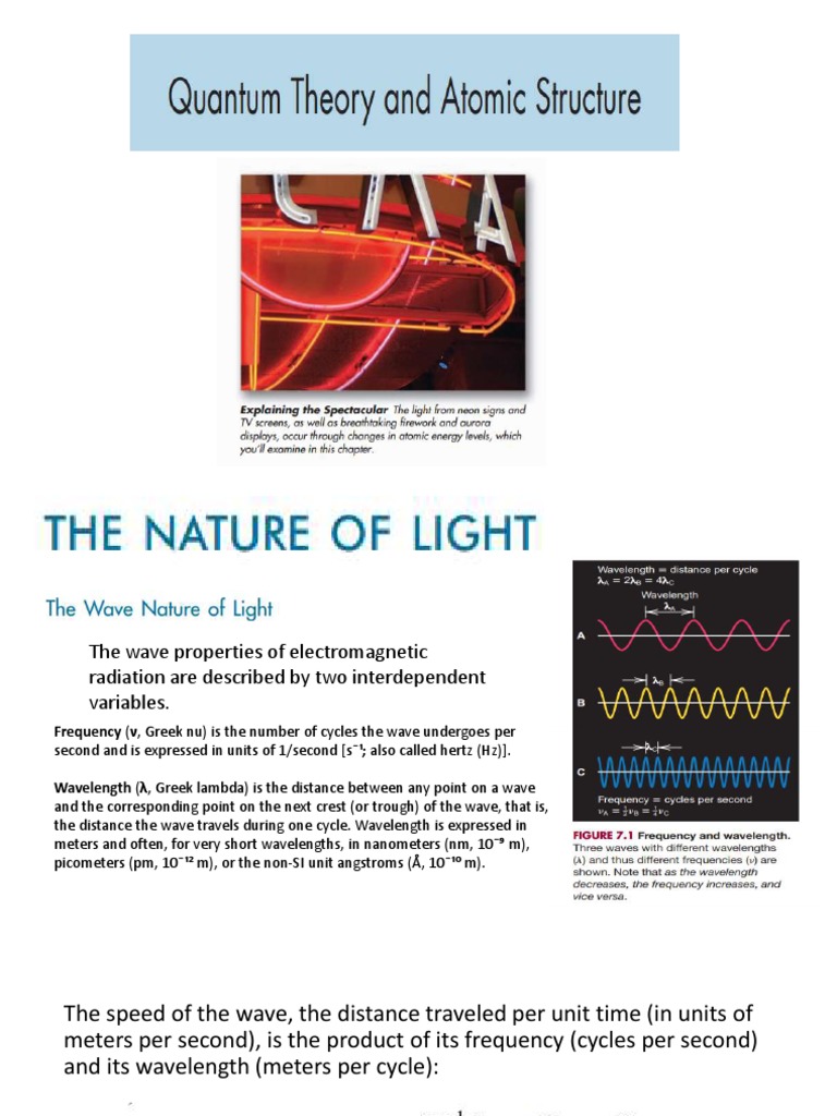 Quantum Theory and Atomic Structure | PDF | Atomic Orbital | Energy Level