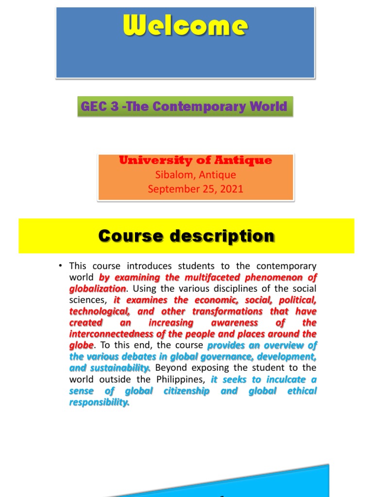 1 Introduction (Lesson 1) GEC 3 | PDF | Globalization | Multinational Corporation
