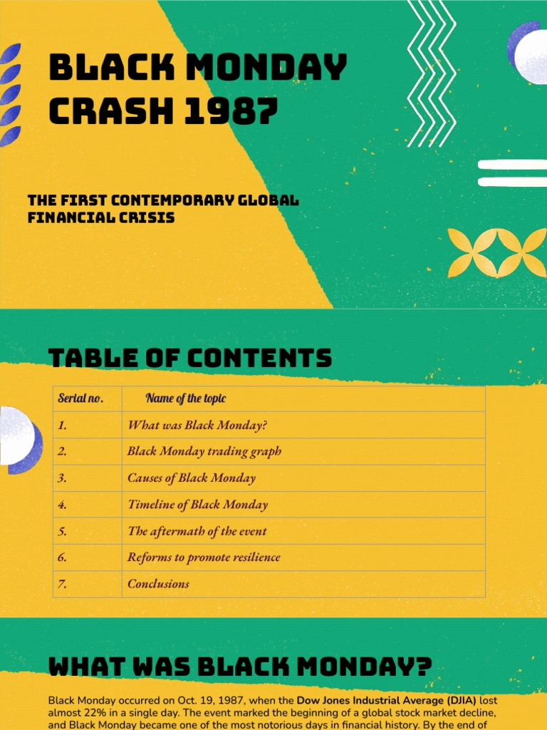 Black Monday: 1987 Crash Overview | PDF | Stock Market Crash | Stocks