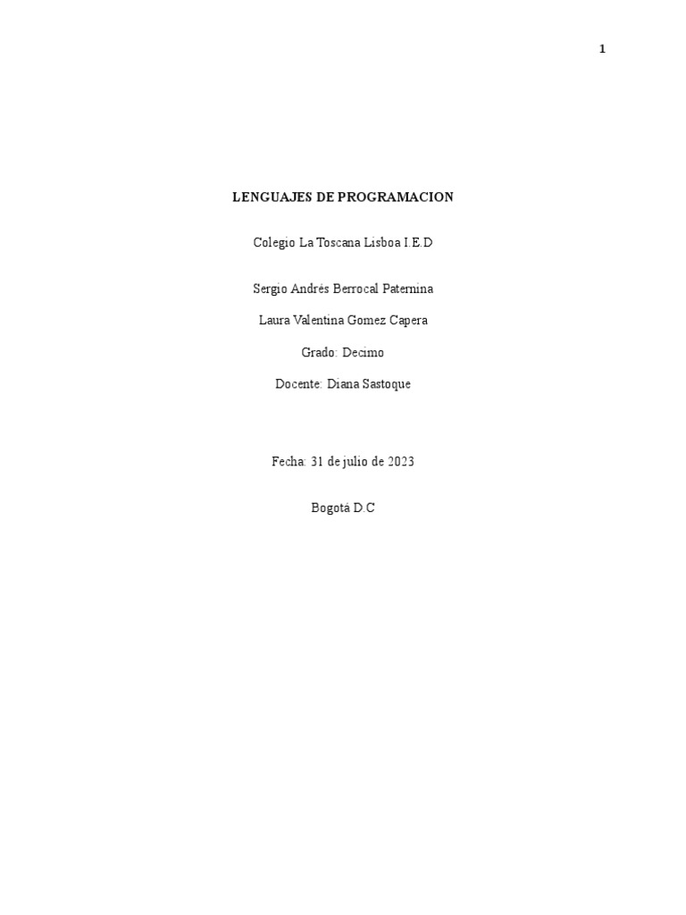 Lenguajes De Programacion Pdf Python Lenguaje De Programación Lenguaje De Programación