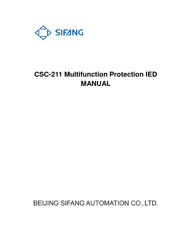 Sifang - csc-211 Multifunction Protection Ied Manual (Fosf.451.152e) - v1.00 | PDF | Power ...