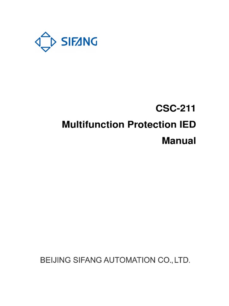 Sifang Csc-211eb V1.06 | Download Free PDF | Transformer | High Voltage