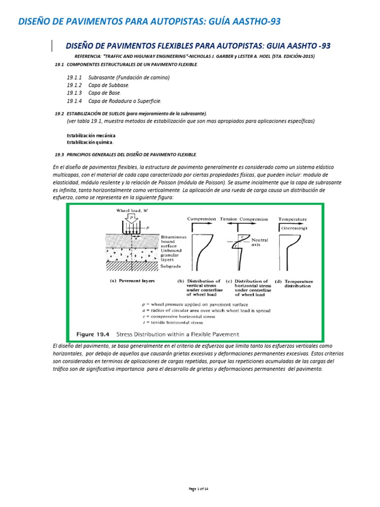 Aashto 93 - Dis Pavim Flexibles - Notas N. J. Garber y Lester A Hoel ...