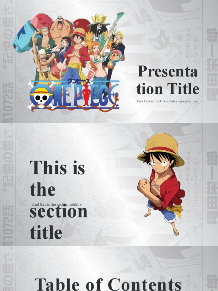 One Piece PowerPoint Template | PDF | Career & Growth | Computers
