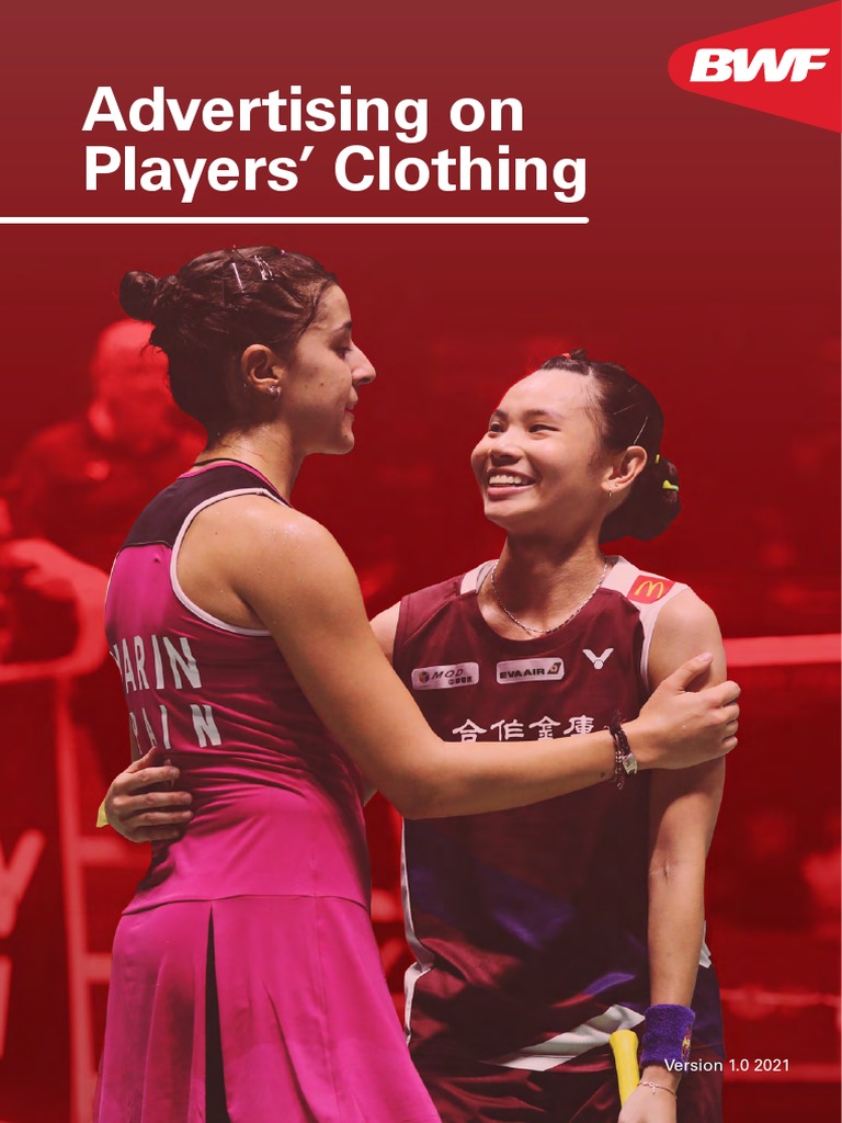 Section 5.1.2 Visual Guide To BWF Player Clothing Advertising Regulations | PDF | Shirt | Clothing