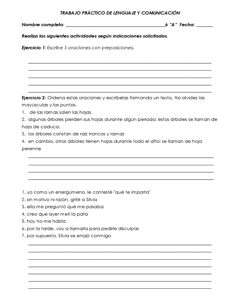 Evaluación Práctica de Lenguaje Infantil | PDF | Lingüística
