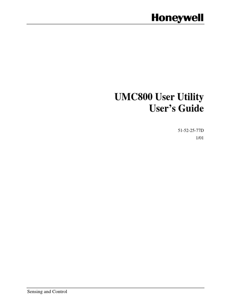 UMC800 User Utility User's Guide: Sensing and Control | PDF | Microsoft ...