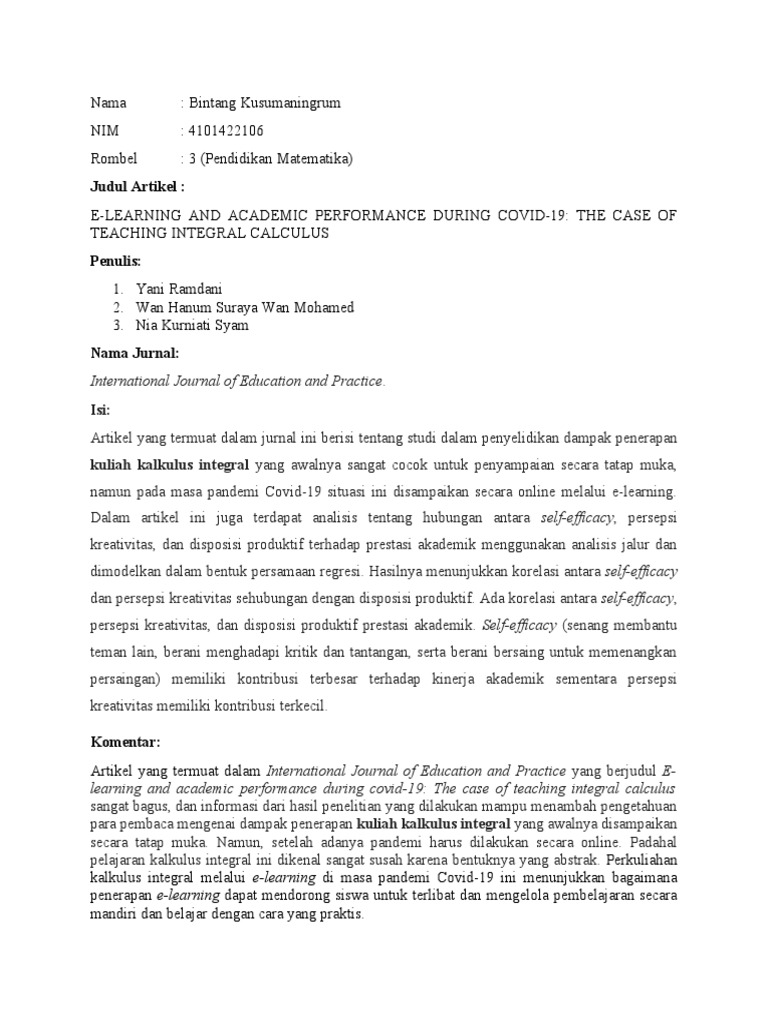 Review Jurnal Kalkulus | PDF