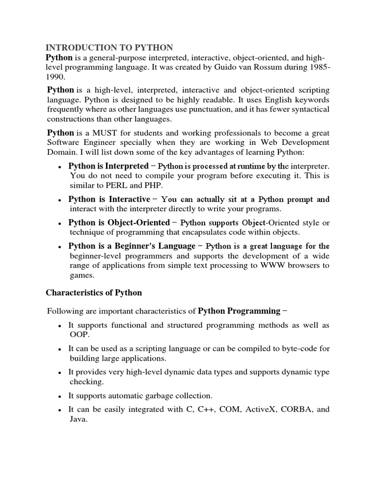 Python1 Pdf Python Programming Language Object Oriented Programming 9360