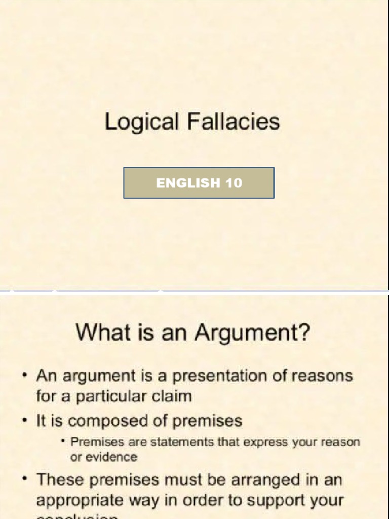 Grade 10 Logical Fallacies | PDF