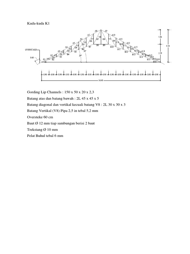Struktur Atap Dan Balok Induk | PDF