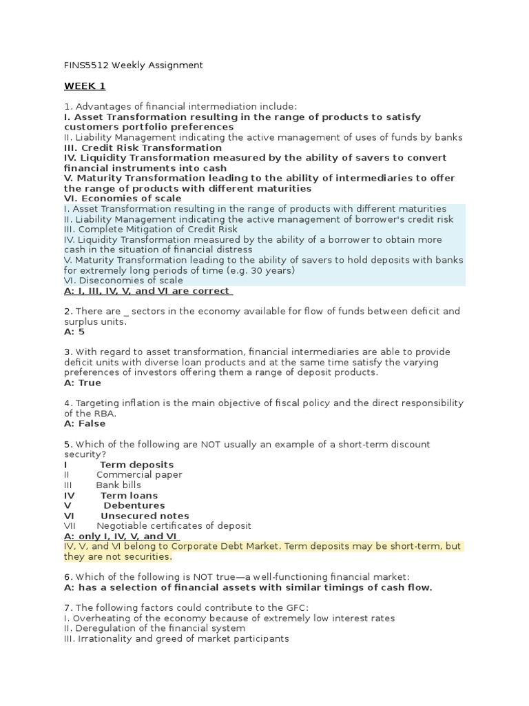 Weekly Assignment | PDF | Financial Markets | Stocks
